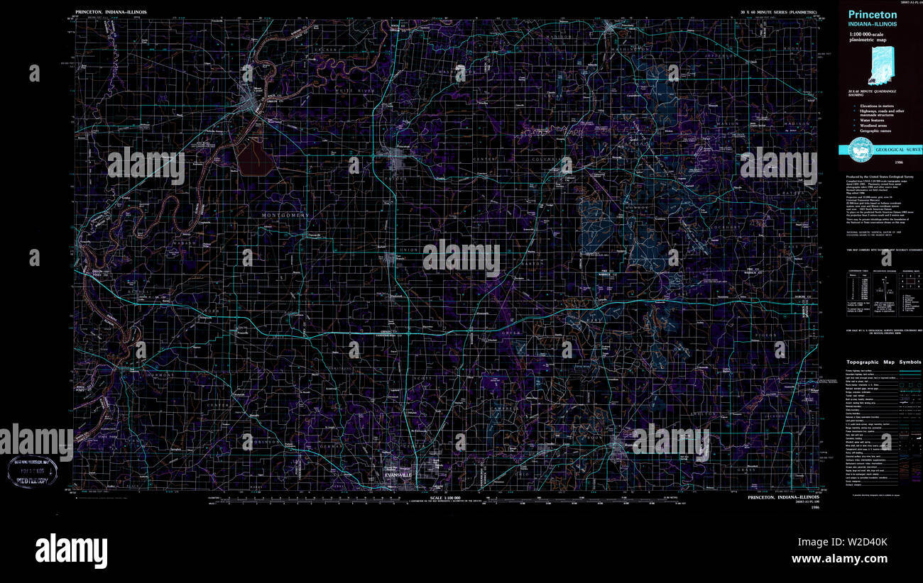 Princeton indiana map hi-res stock photography and images - Alamy