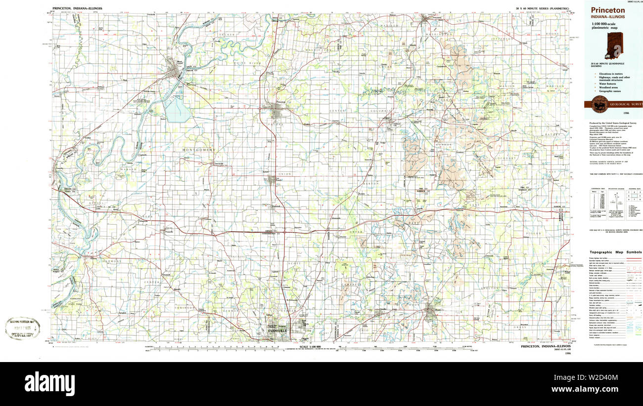 Princeton indiana map hi-res stock photography and images - Alamy
