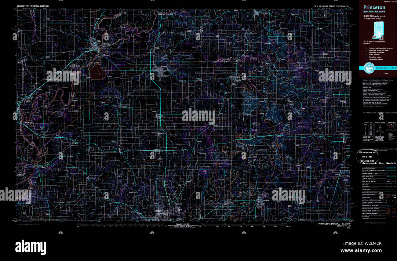 Princeton indiana map hi-res stock photography and images - Alamy