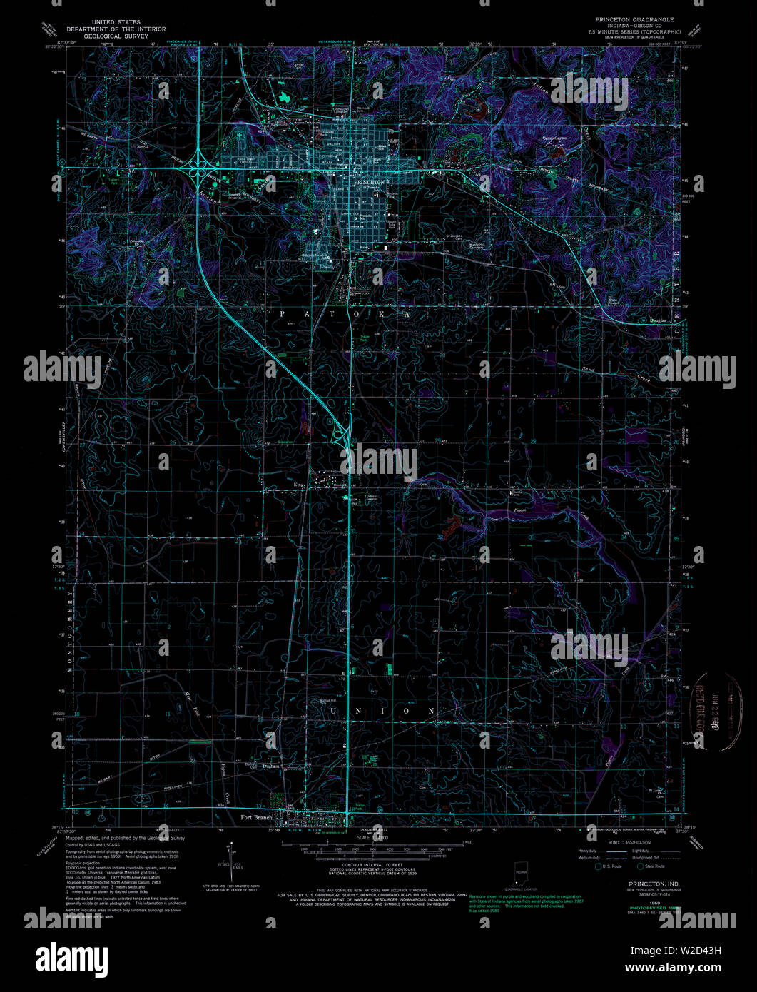 Princeton indiana map hi-res stock photography and images - Alamy