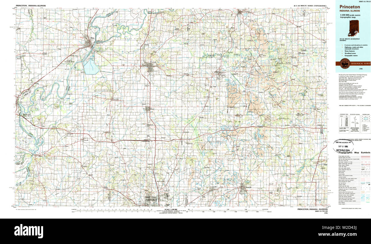 Princeton indiana map hi-res stock photography and images - Alamy