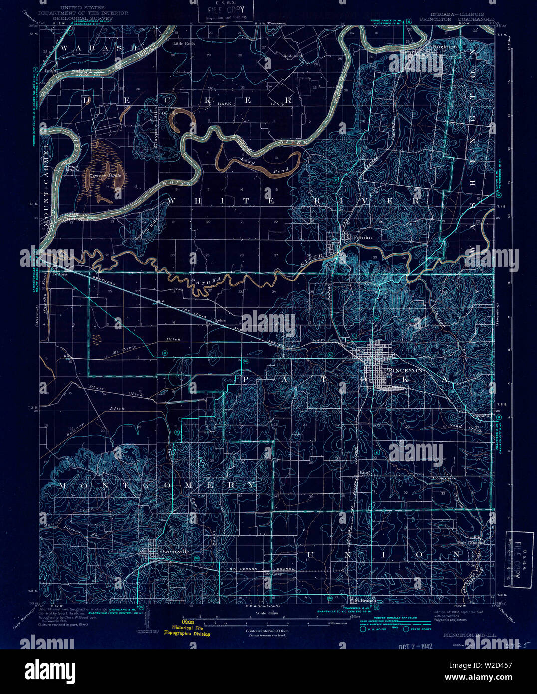 Princeton indiana map hi-res stock photography and images - Alamy