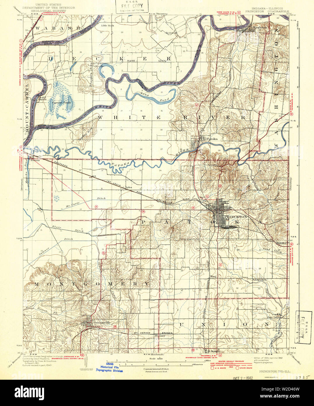 Princeton indiana map hi-res stock photography and images - Alamy