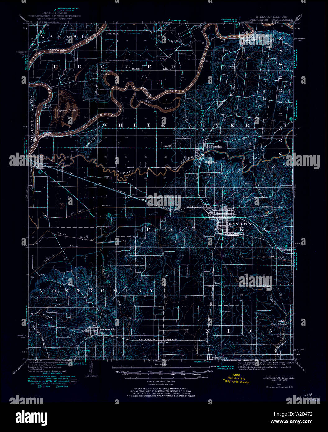 Princeton indiana map hi-res stock photography and images - Alamy