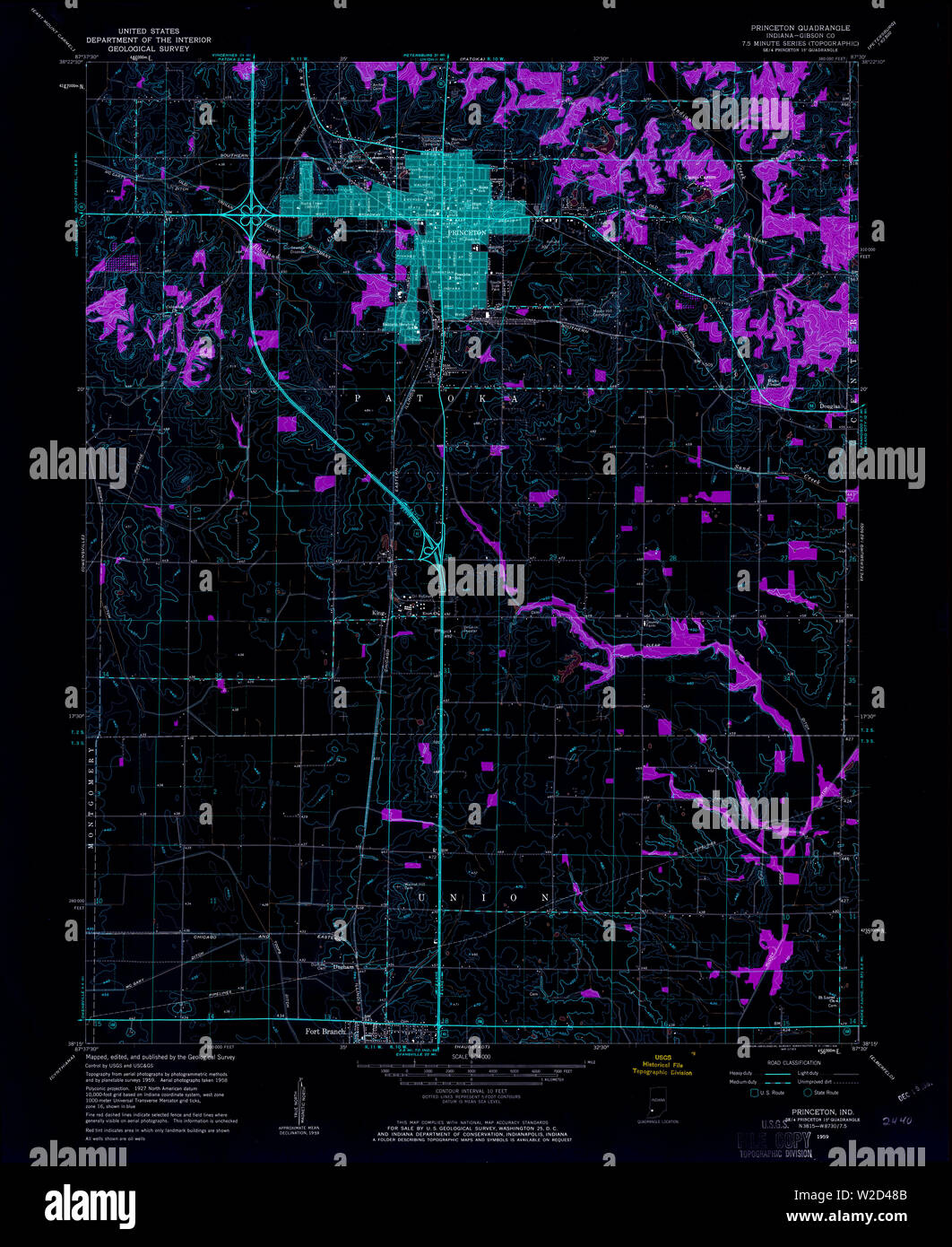 Princeton indiana map hi-res stock photography and images - Alamy