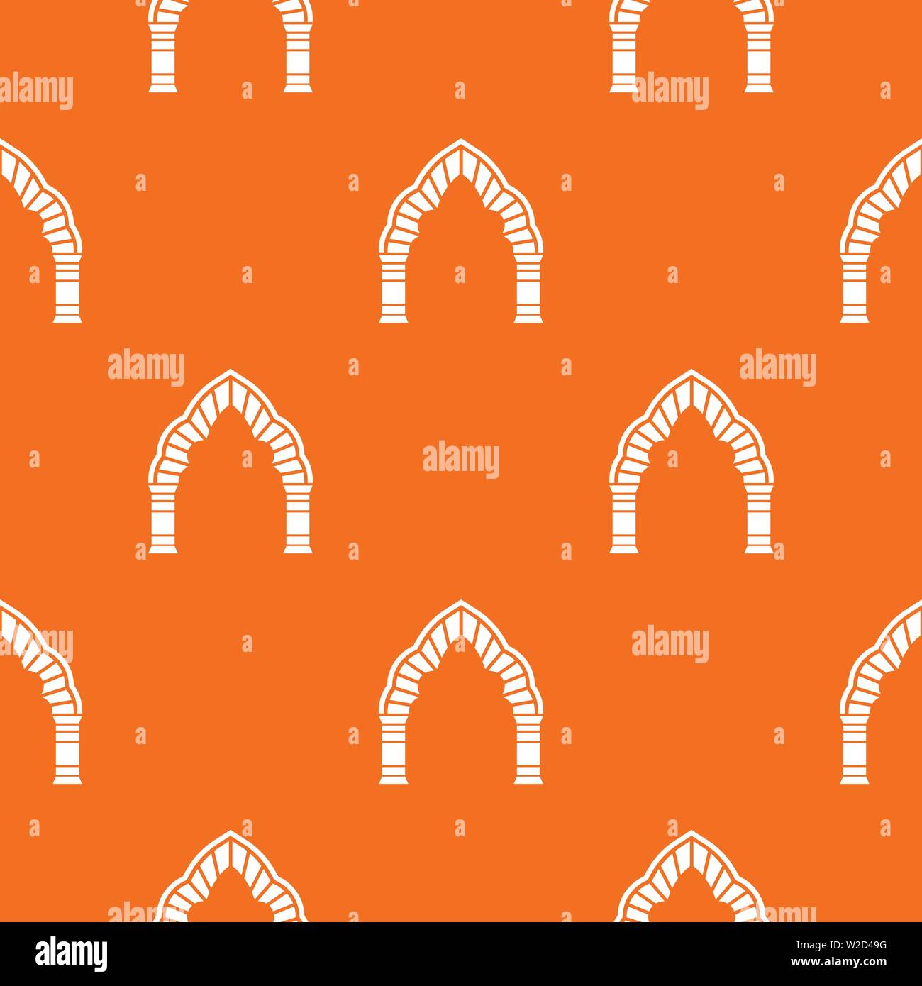 Round arch pattern vector orange Stock Vector Image & Art - Alamy