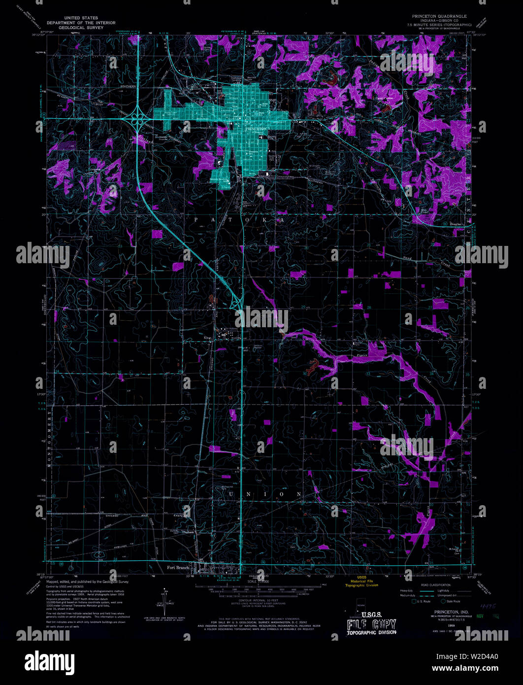 Princeton indiana map hi-res stock photography and images - Alamy