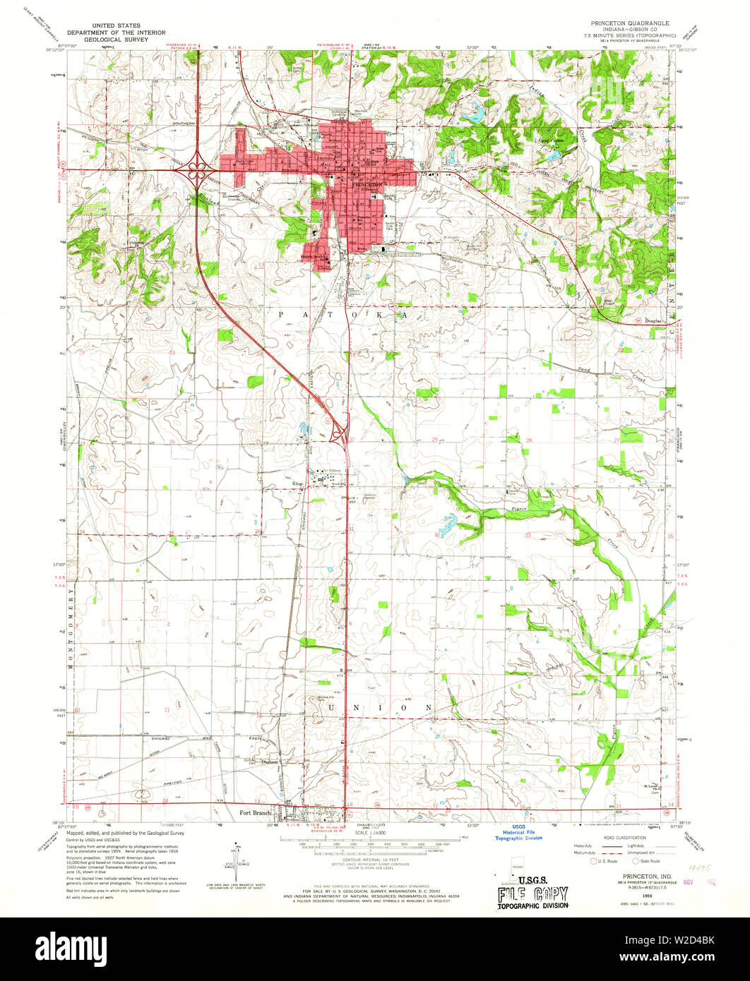 Princeton indiana map hi-res stock photography and images - Alamy