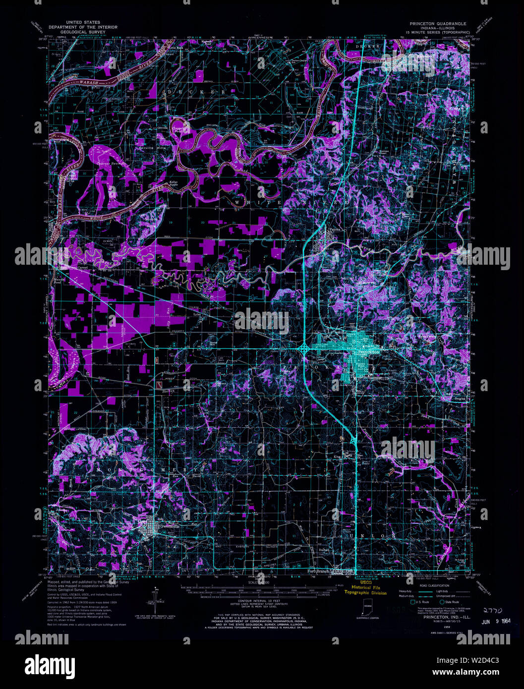 Princeton indiana map hi-res stock photography and images - Alamy