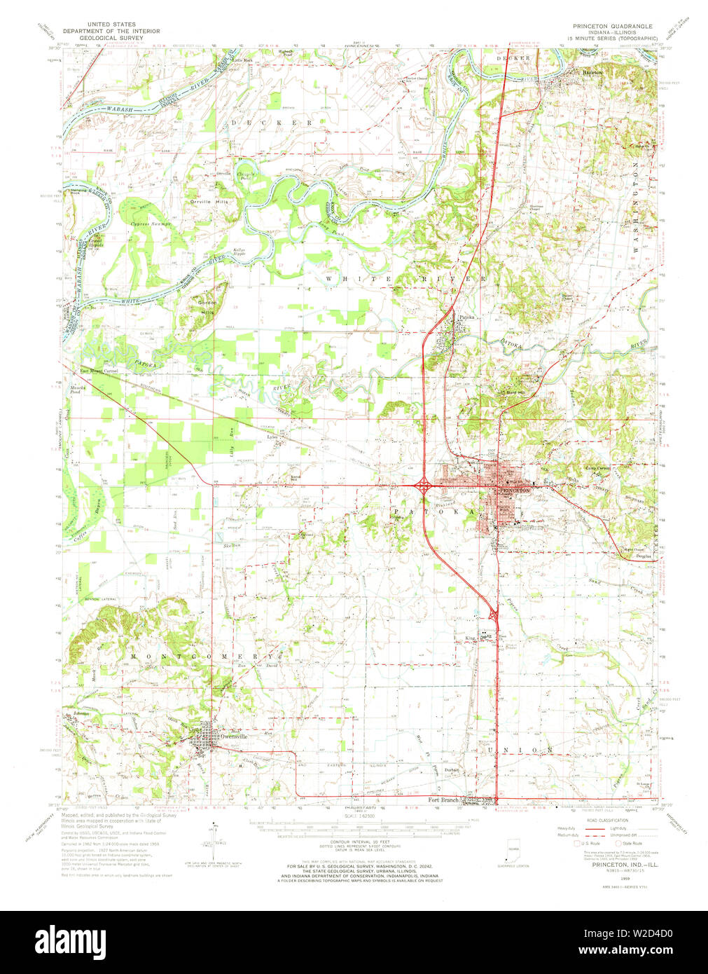 Princeton indiana map hi-res stock photography and images - Alamy
