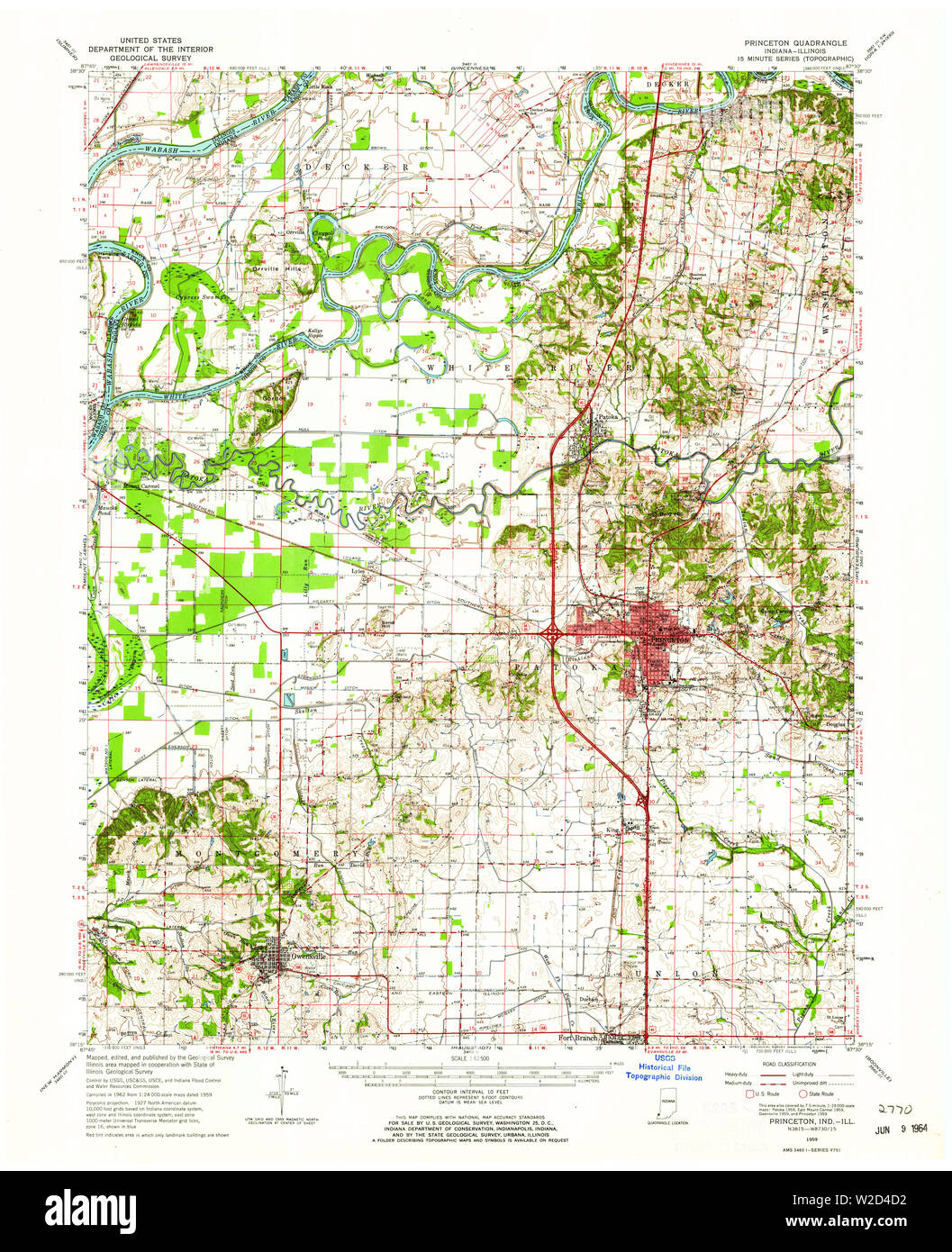 Princeton indiana map hi-res stock photography and images - Alamy