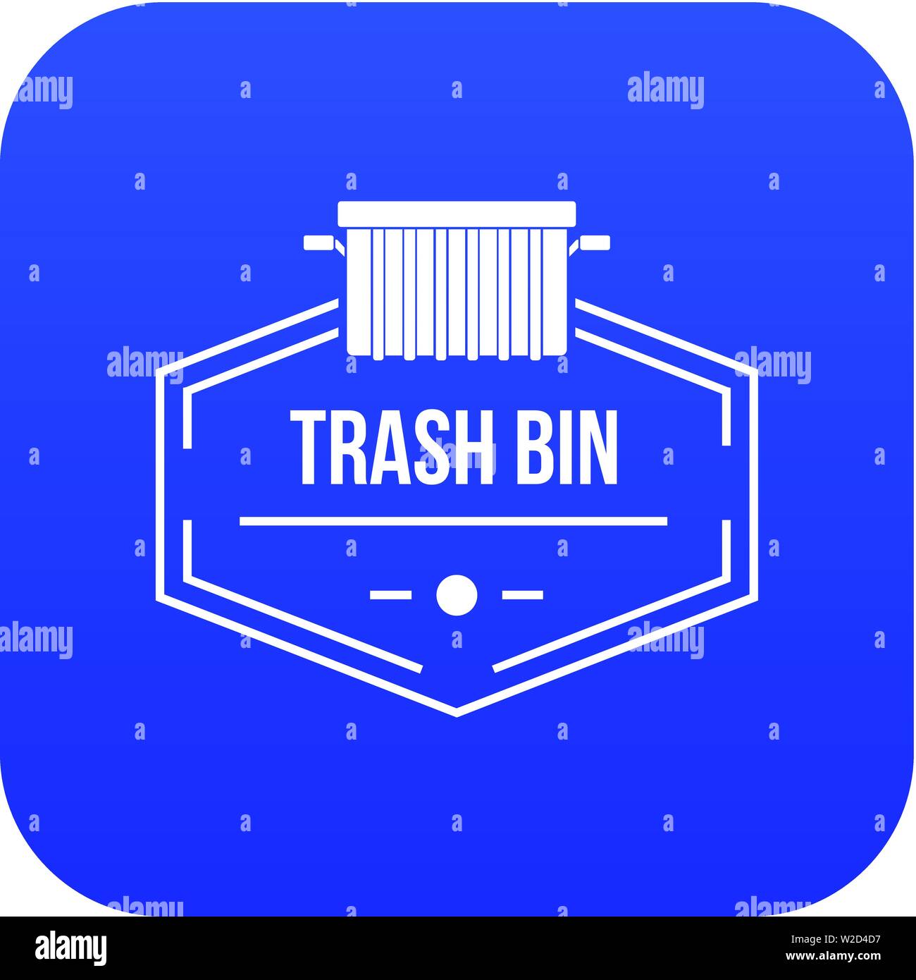 Bin container icon blue vector Stock Vector Image & Art - Alamy
