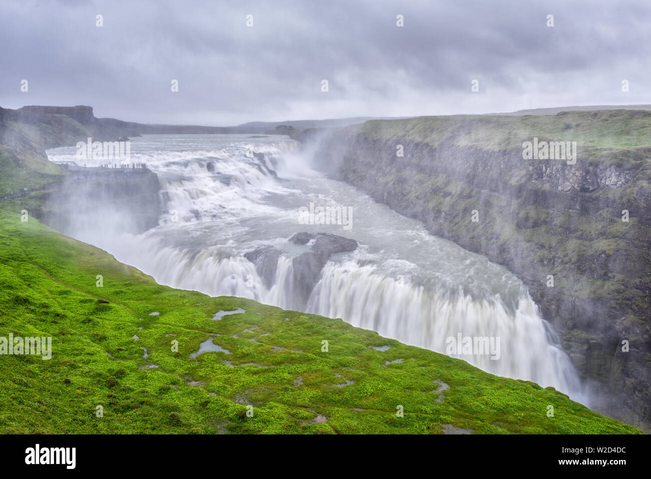 Gullfoss waterfall, amazing nature, Icelandic summer landscape. Scenic ...