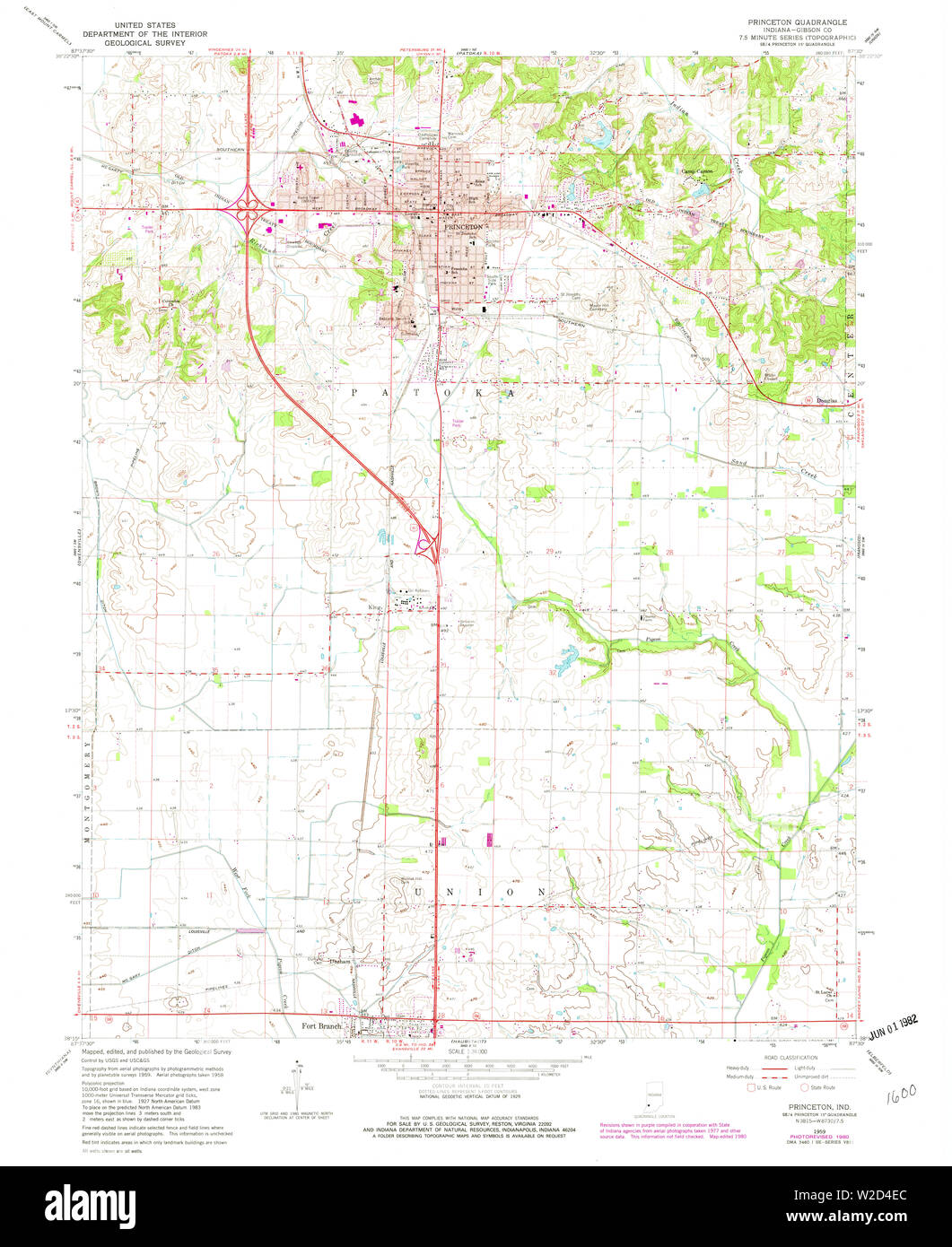Princeton indiana map hi-res stock photography and images - Alamy