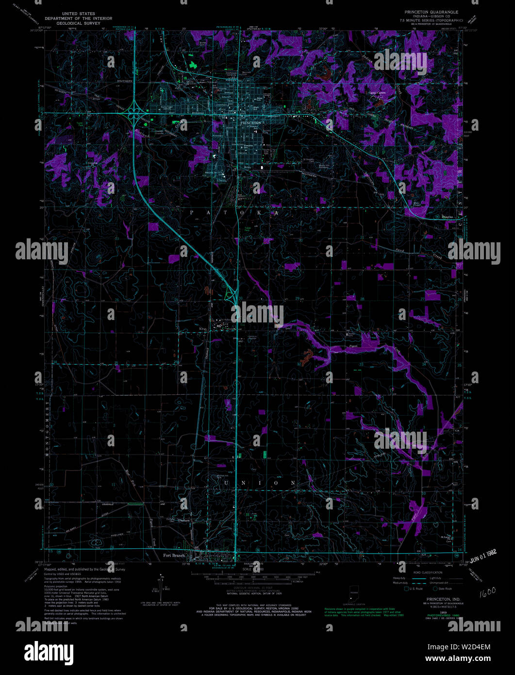 Princeton indiana map hi-res stock photography and images - Alamy