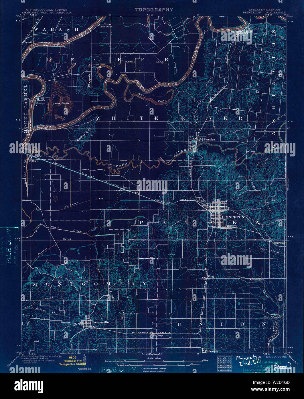 Princeton indiana map hi-res stock photography and images - Alamy