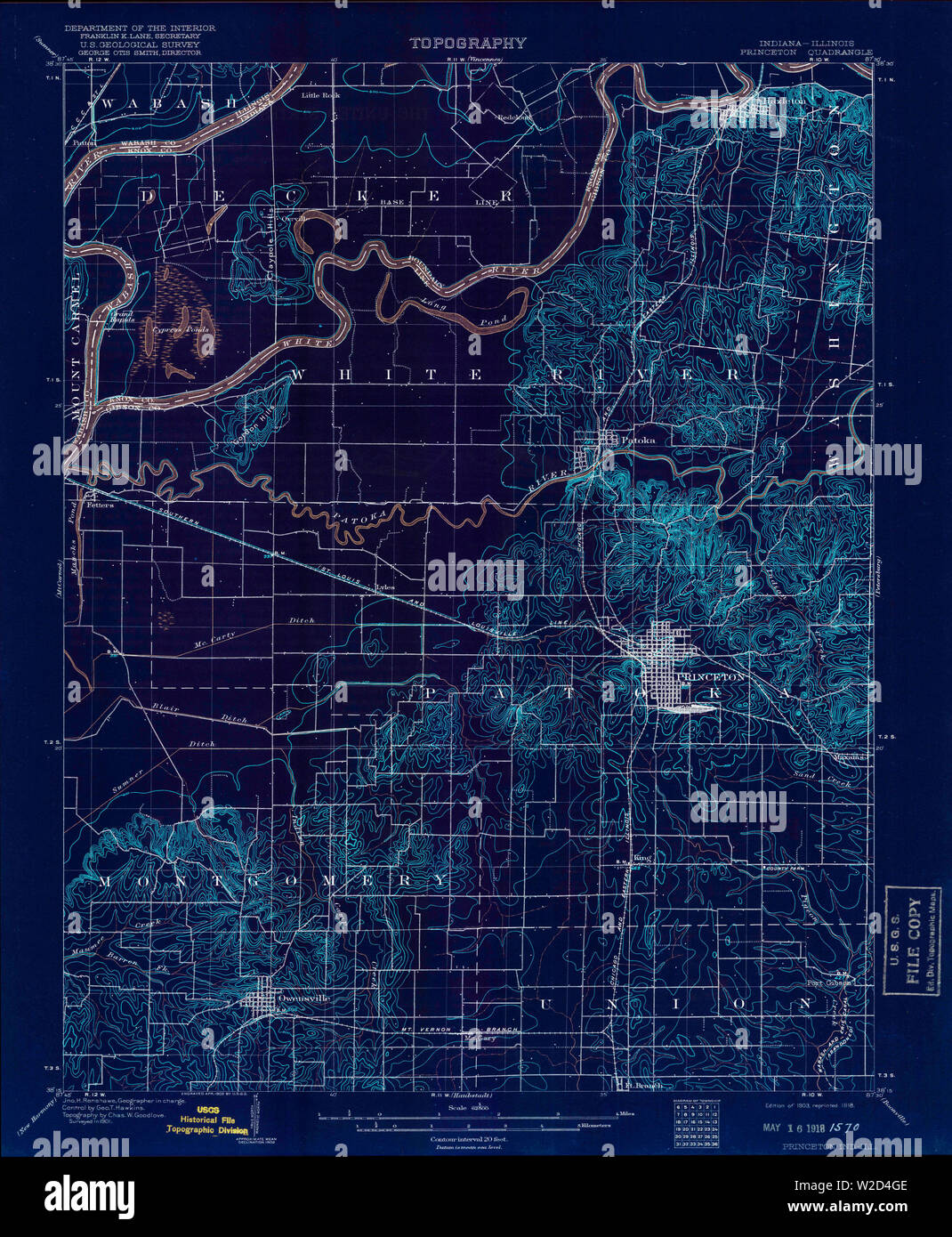 Princeton indiana map hi-res stock photography and images - Alamy