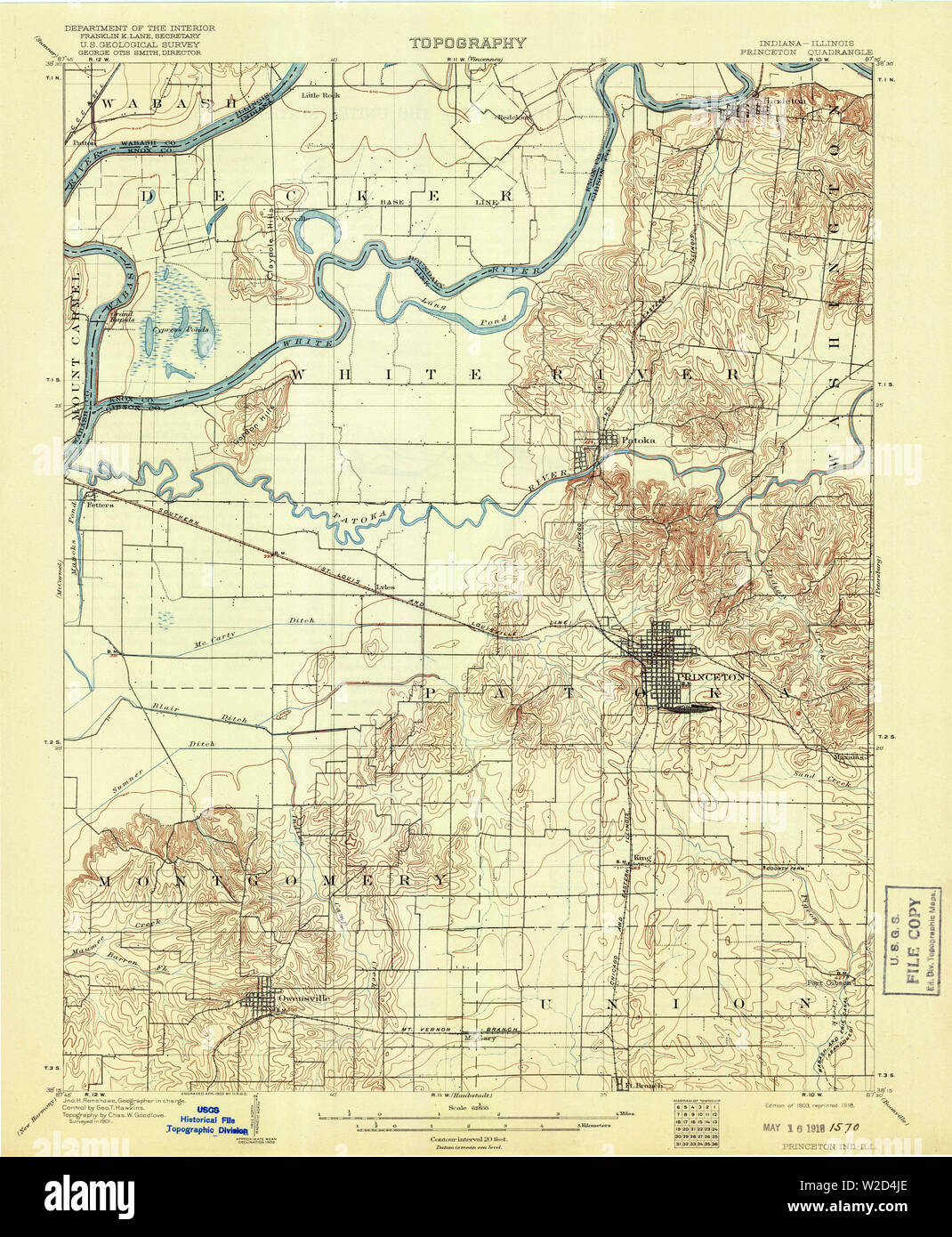 Princeton indiana map hi-res stock photography and images - Alamy
