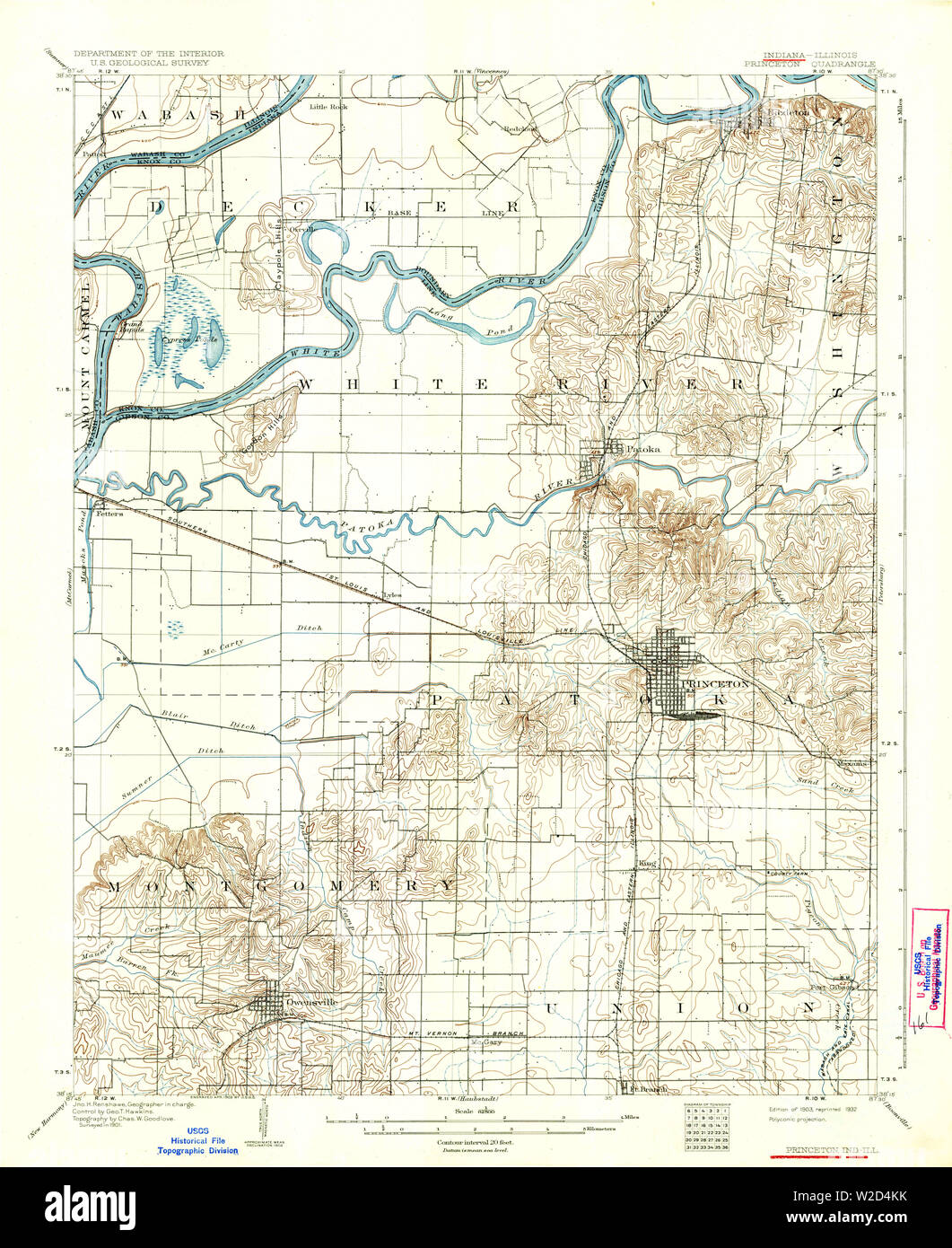 Princeton indiana map hi-res stock photography and images - Alamy