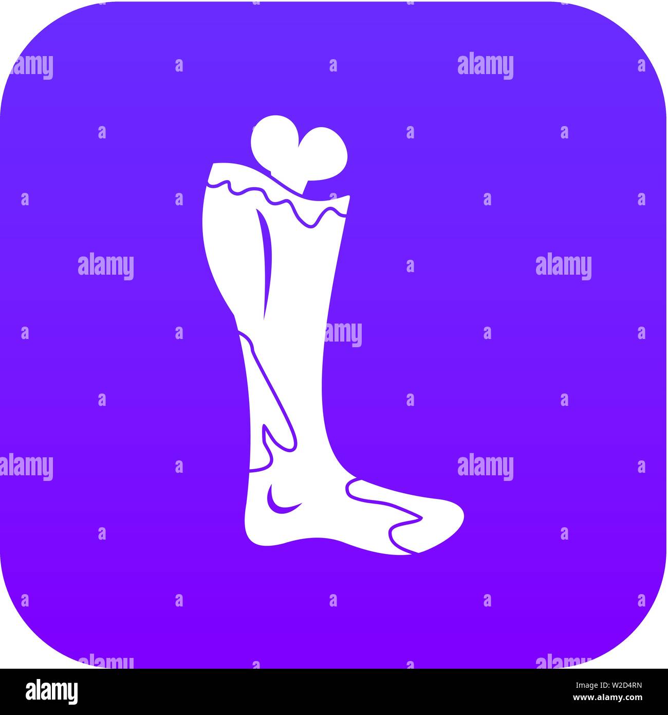 Zombie leg icon digital purple Stock Vector Image & Art - Alamy