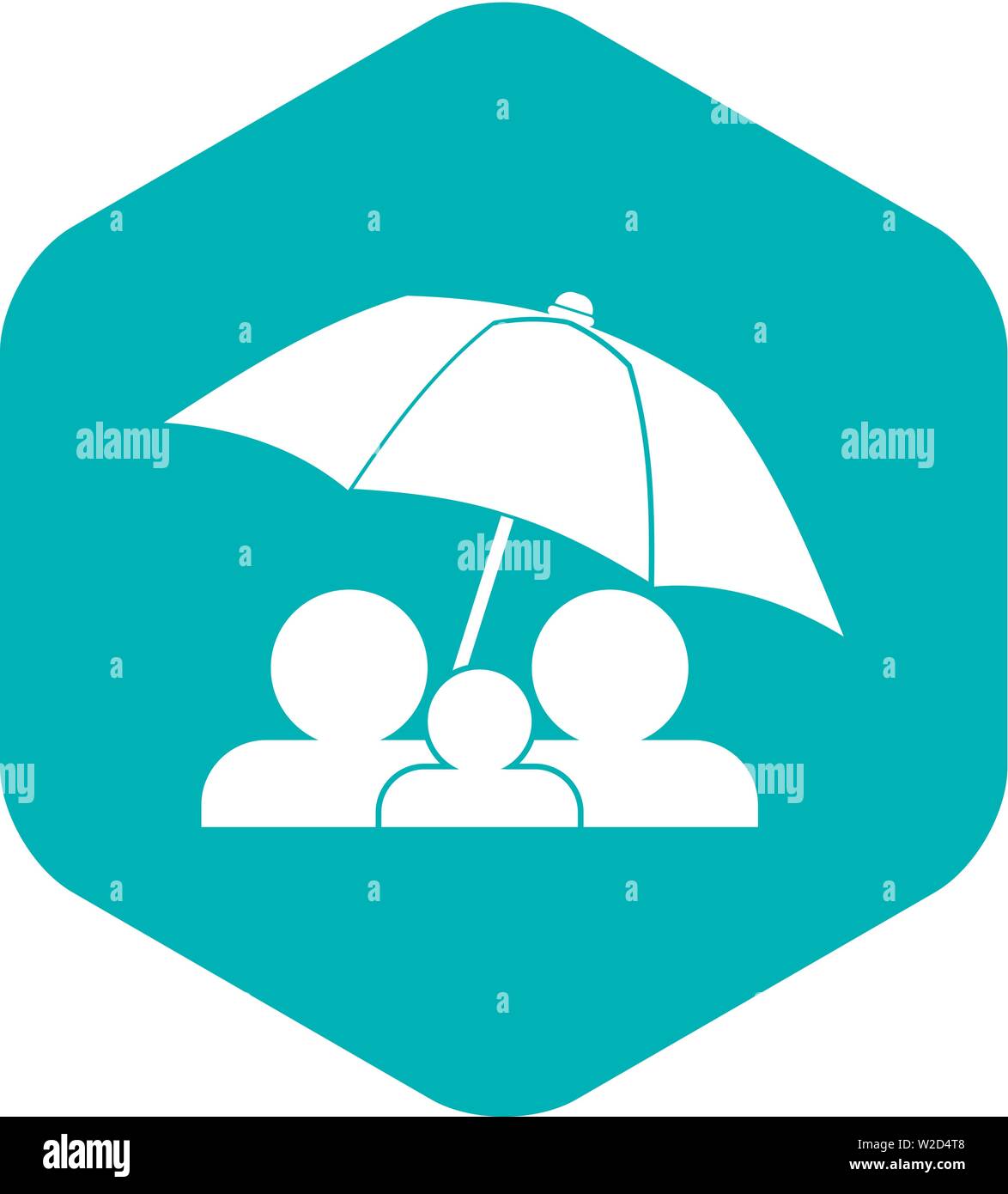 Family under umbrella icon, simple style Stock Vector Image & Art - Alamy