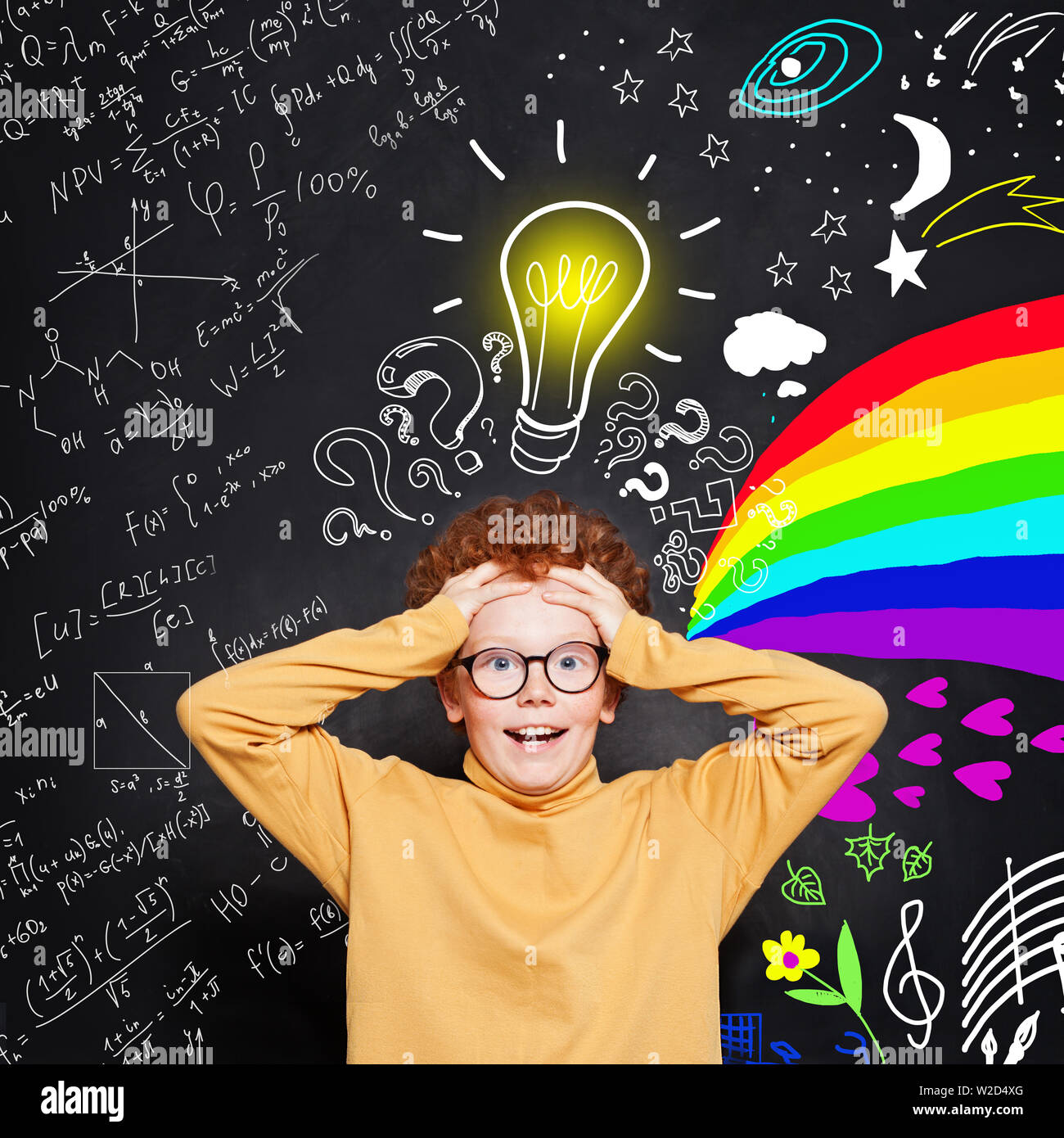 Funny kid. How do I choose the right career path? Child student boy ...