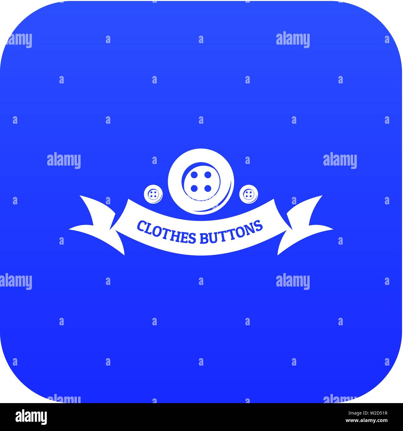 Clothes button fabric icon blue vector Stock Vector Image & Art - Alamy
