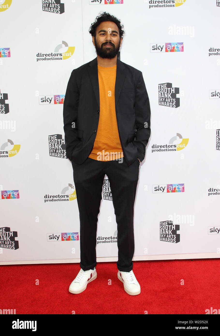 Himesh Patel attends a South Bank Sky Arts Awards at the Savoy, strand ...
