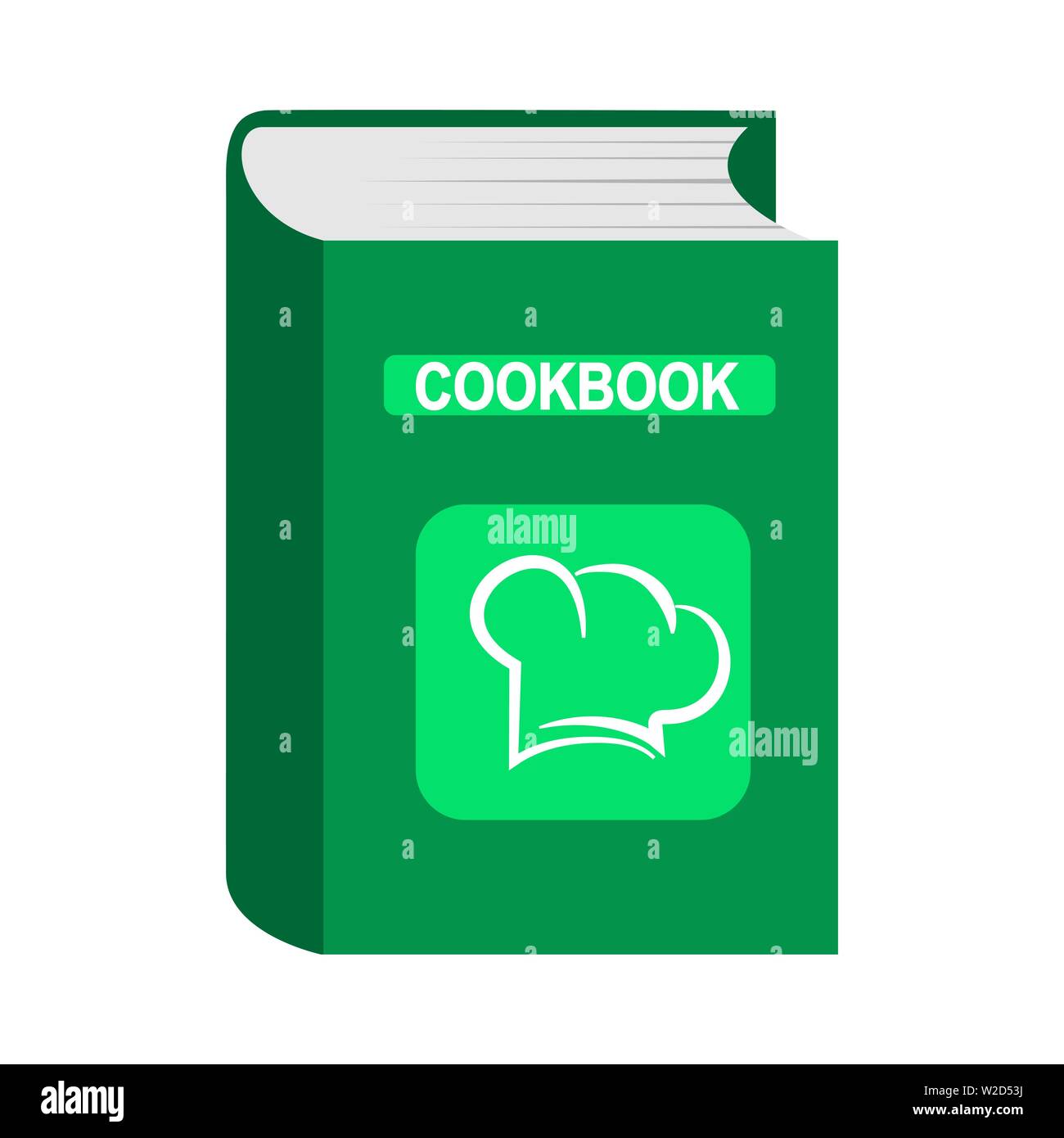 book is labeled a Cookbook, simulated 3D volume Stock Vector Image ...