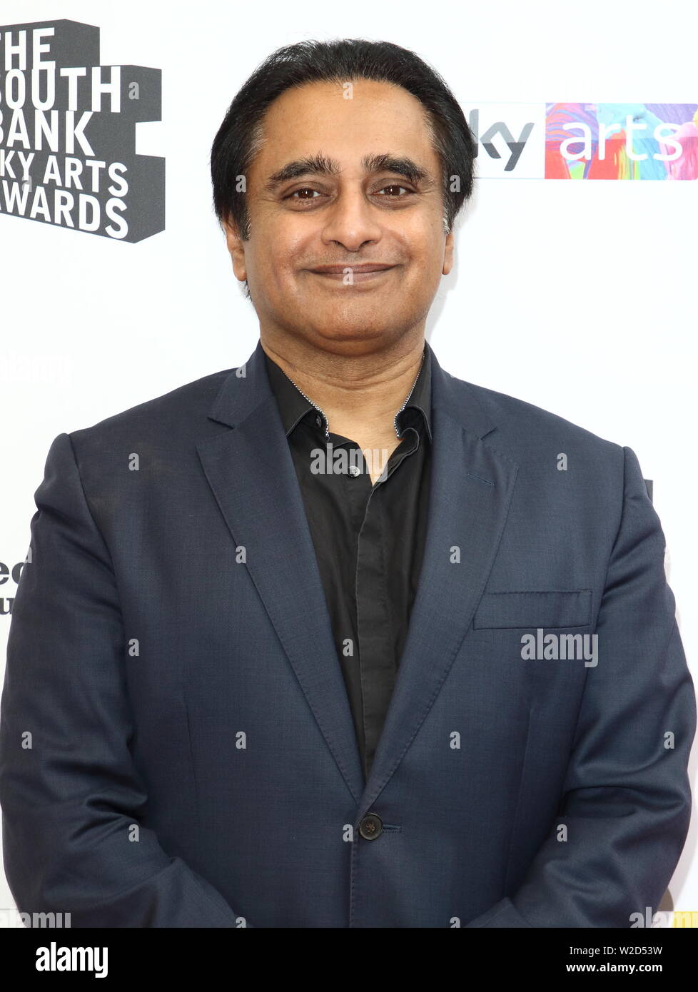 Sanjeev Bhaskar attends a South Bank Sky Arts Awards at the Savoy ...