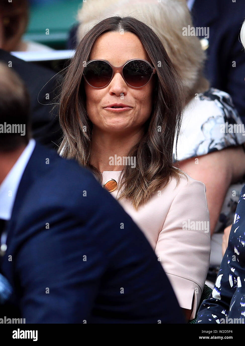 Pippa Matthews in the royal box of centre court on day seven of the ...