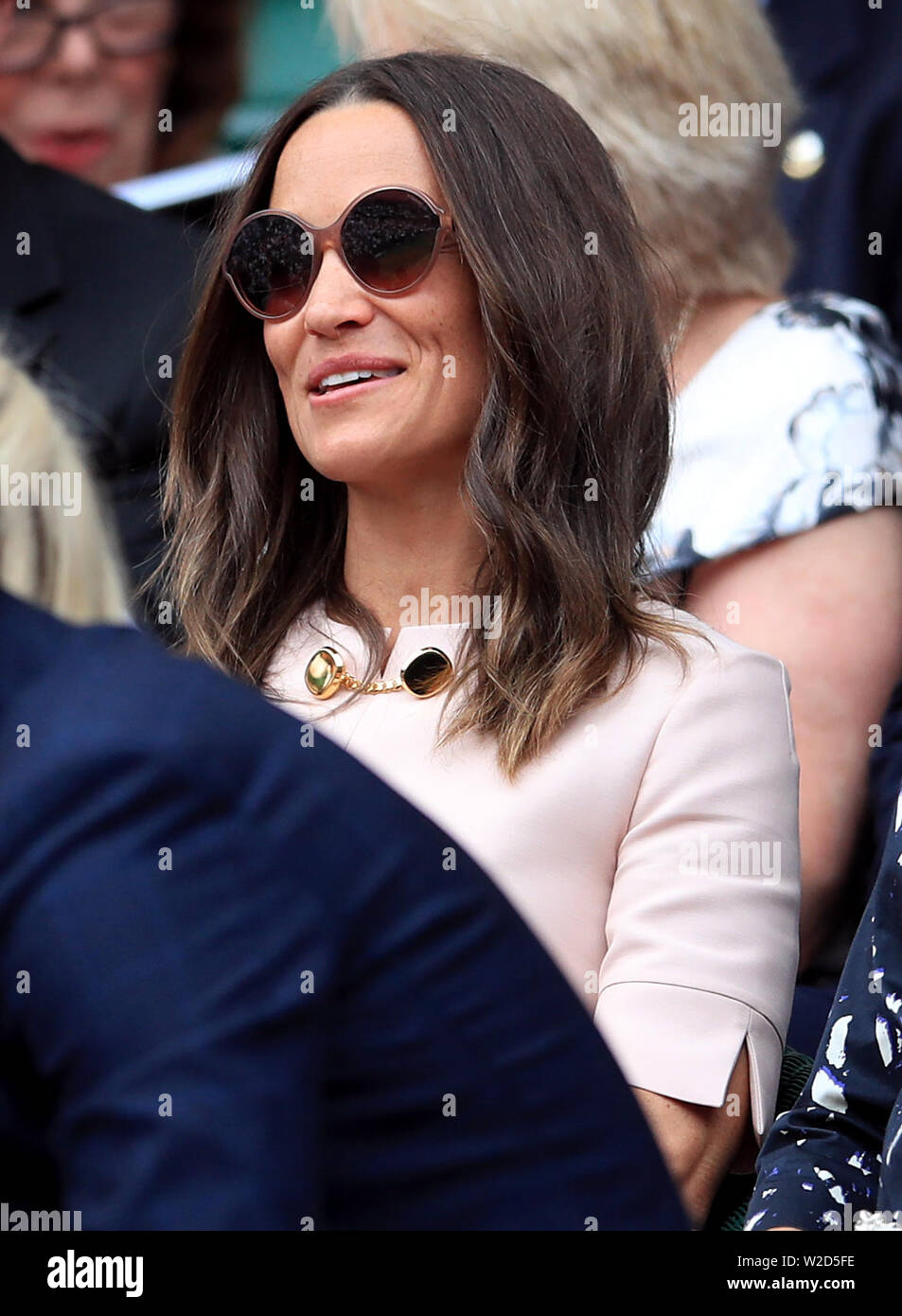 Pippa Matthews in the royal box of centre court on day seven of the ...