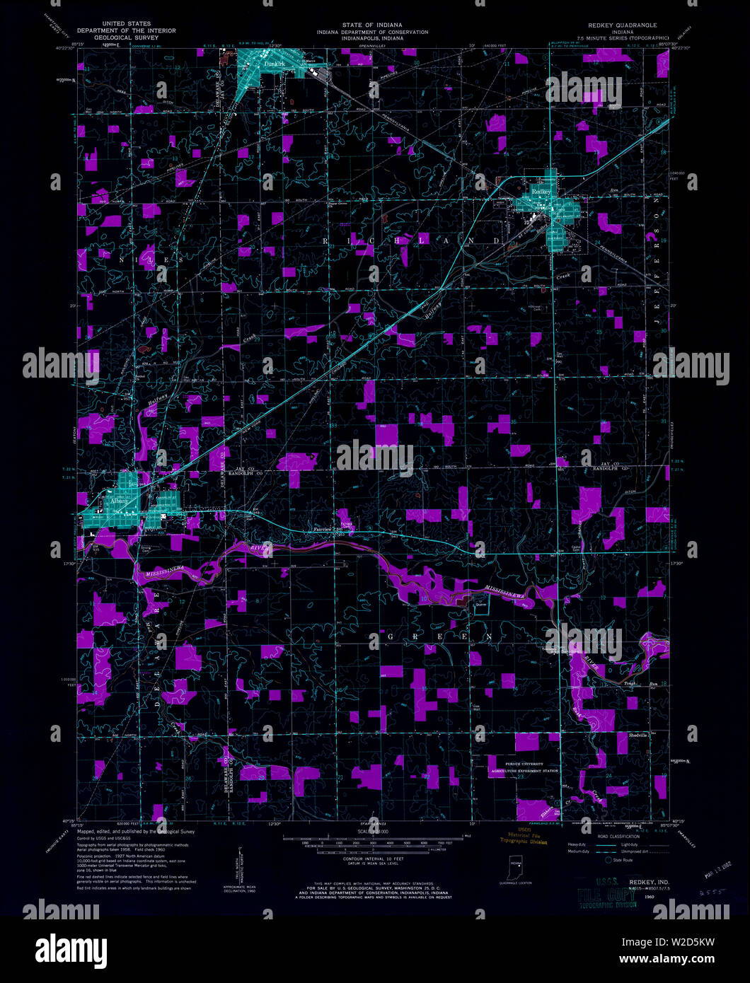 Redkey indiana map hi-res stock photography and images - Alamy