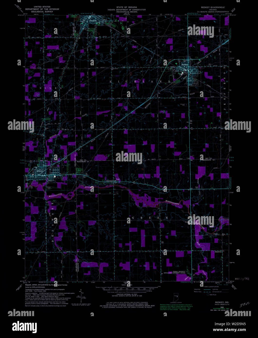 Redkey indiana map hi-res stock photography and images - Alamy