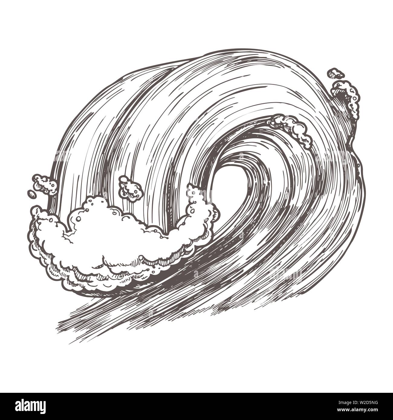 Breaking Tropical Sea Marine Wave Storm Vector Stock Vector Image & Art ...