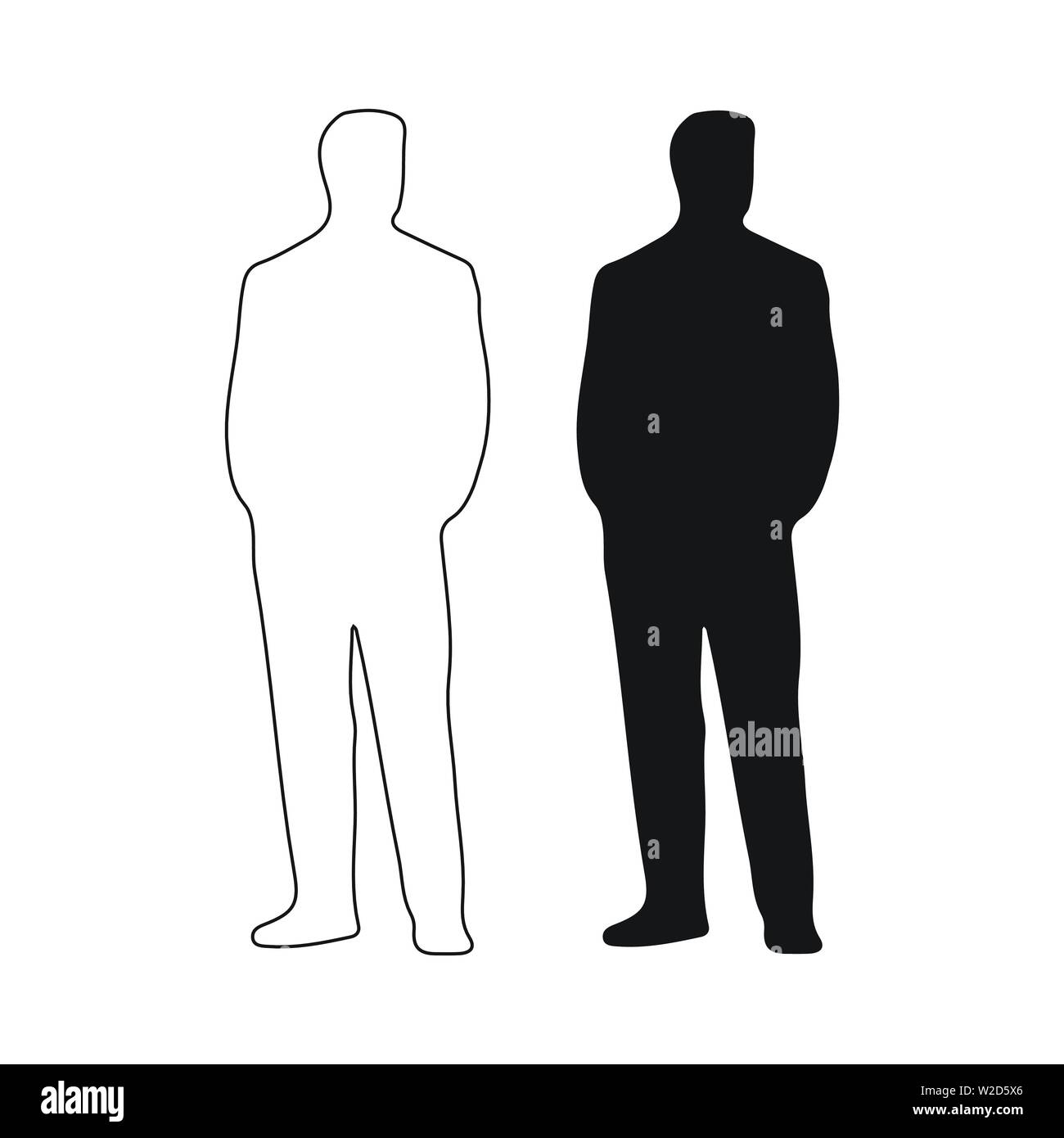 Vector illustration of male silhouette. graphic design Stock Vector ...