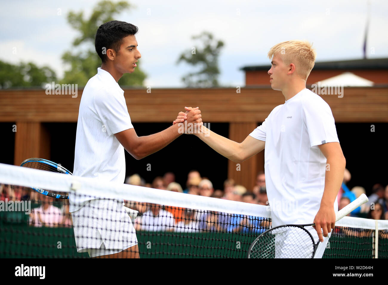 Nicolas Alvarez Varona following his match with Felix Gill in the boys ...