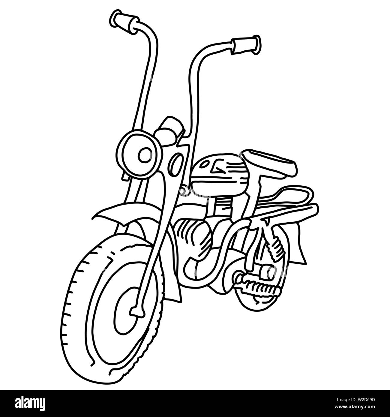 Scooter sketch. Bike print. Vector simple illustration Stock Vector ...
