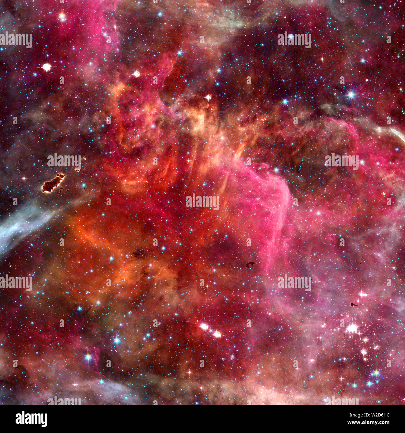 Nebula, starfield, cluster of stars in outer space. Beauty of endless ...