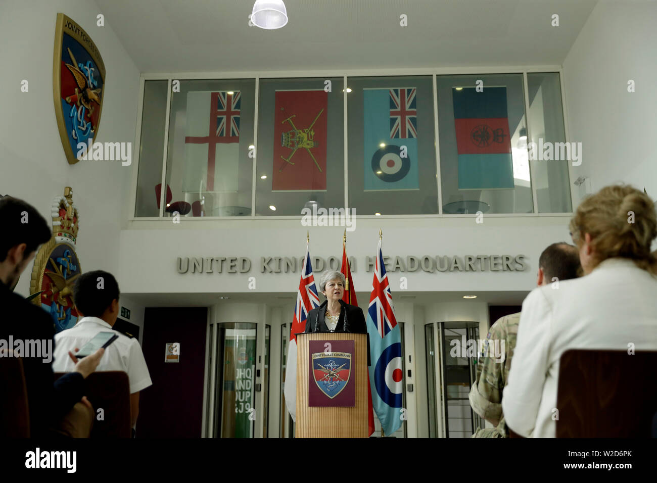 Prime Minister Theresa May makes a speech during a visit to the ...