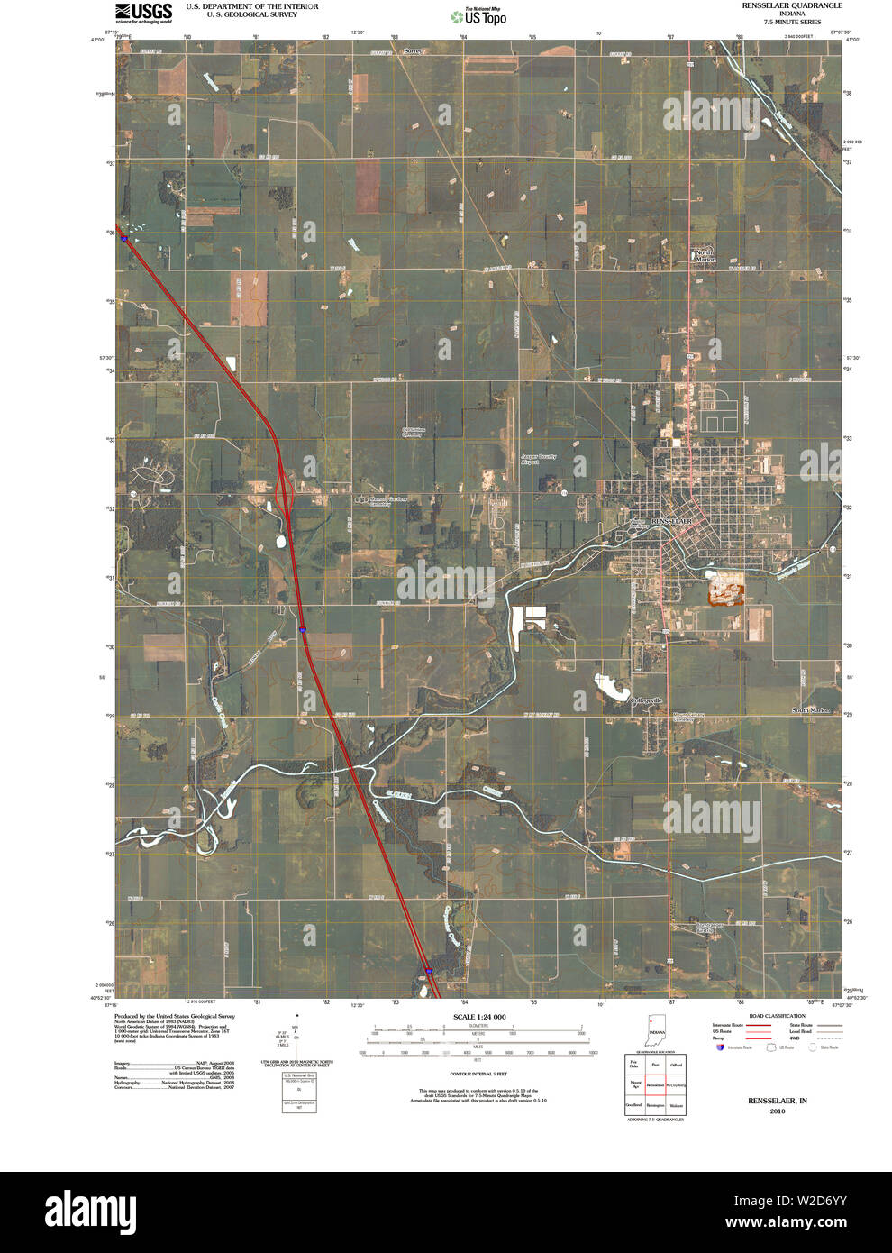 Rensselaer indiana map hi-res stock photography and images - Alamy