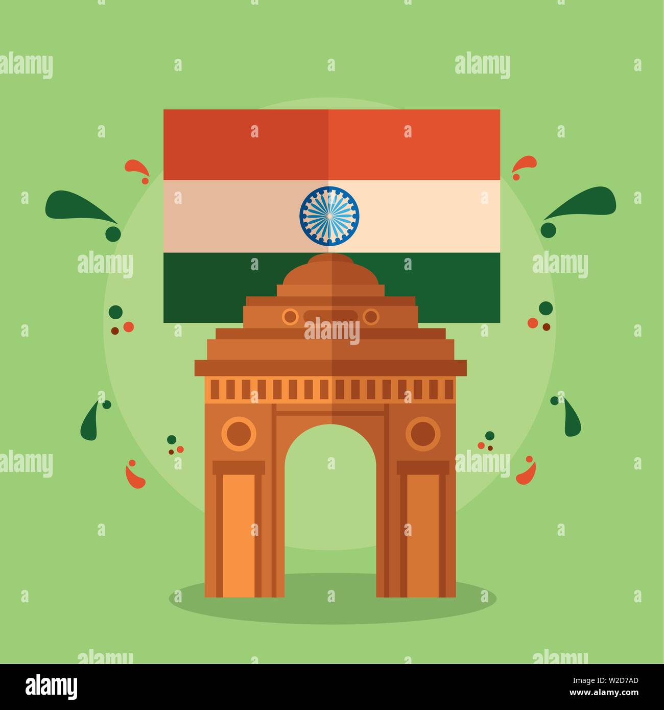happy independence day india flat design Stock Vector Image & Art - Alamy