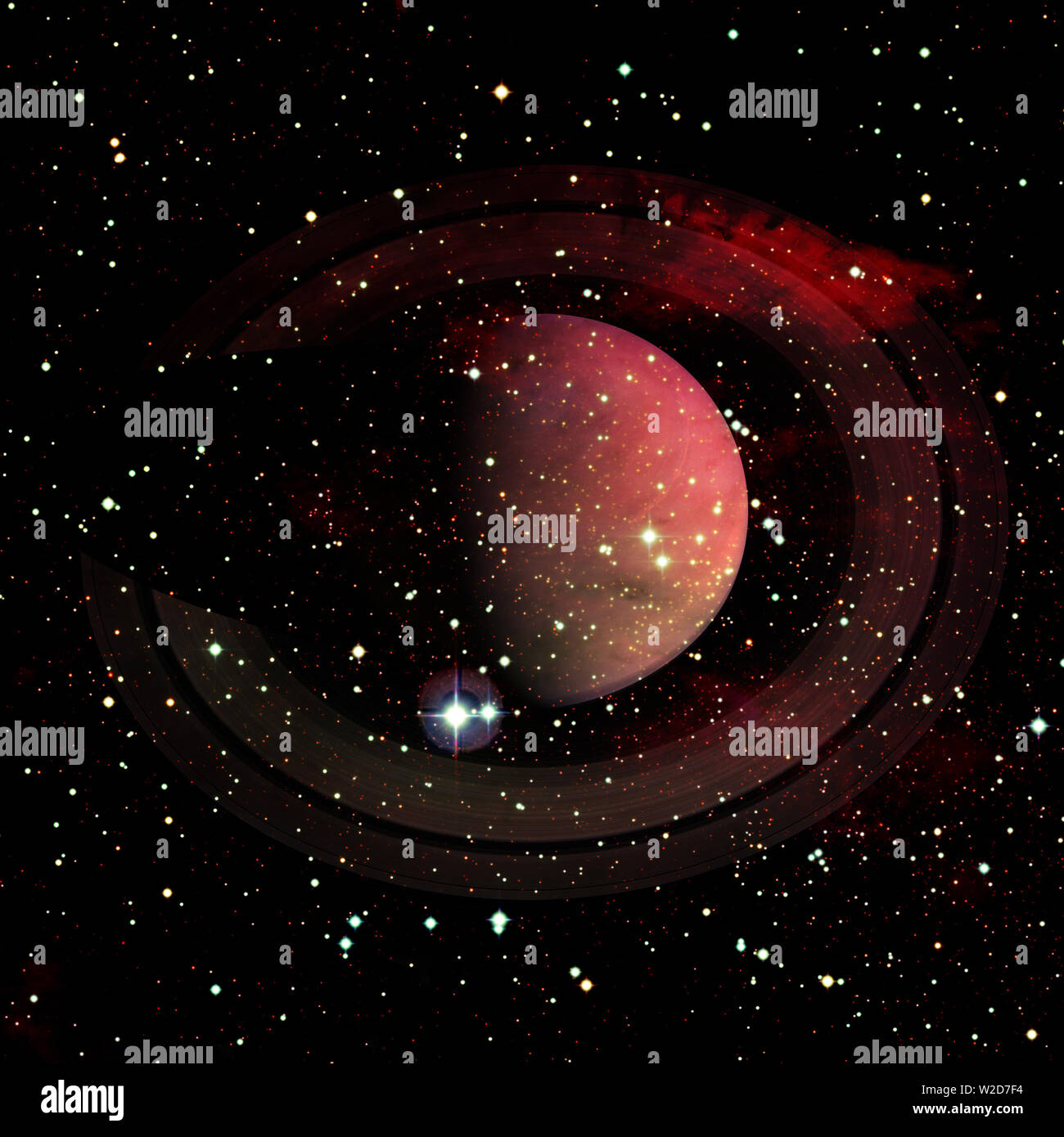 Saturn. Incredibly beautiful planets, galaxies, dark and cold beauty of ...