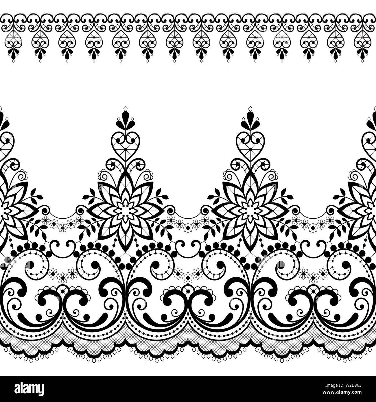 Simple Lace Patterns Clipart