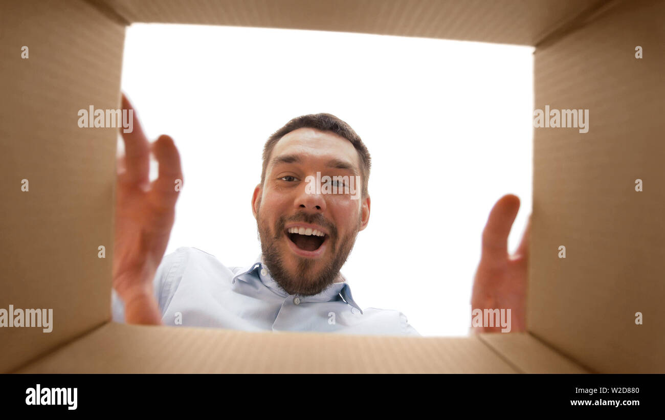 Taking parcel hi-res stock photography and images - Alamy