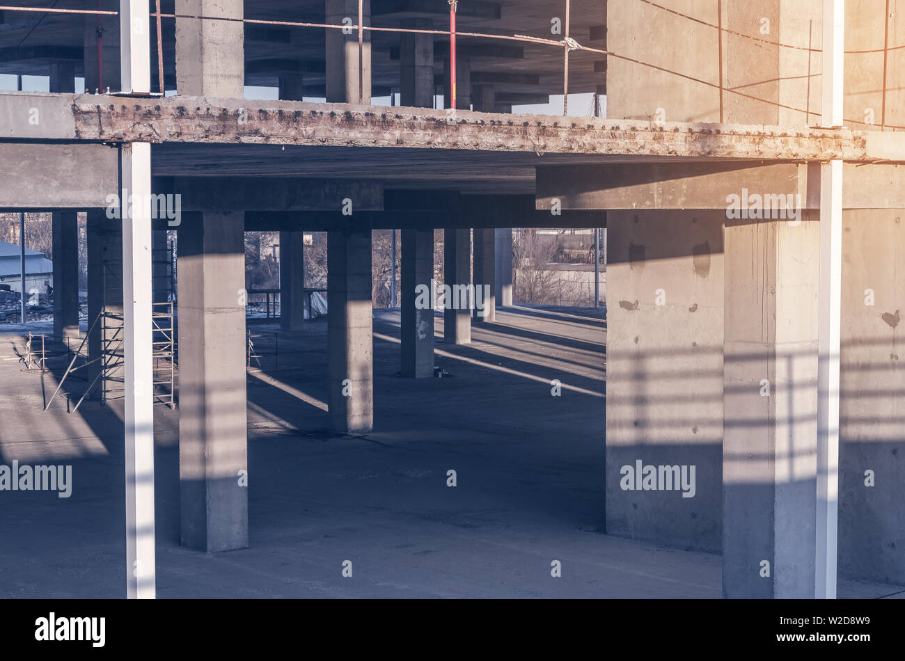Abandoned unfinished concrete factory building Stock Photo - Alamy