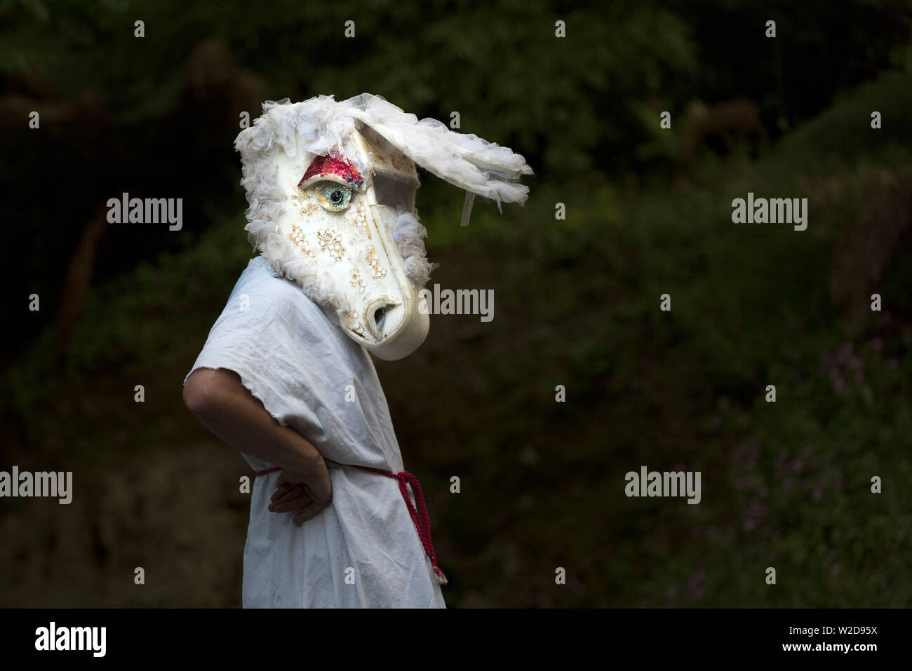 An actor performing in Shakespeare's ‘A Midsummer Night’s Dream’ at ...