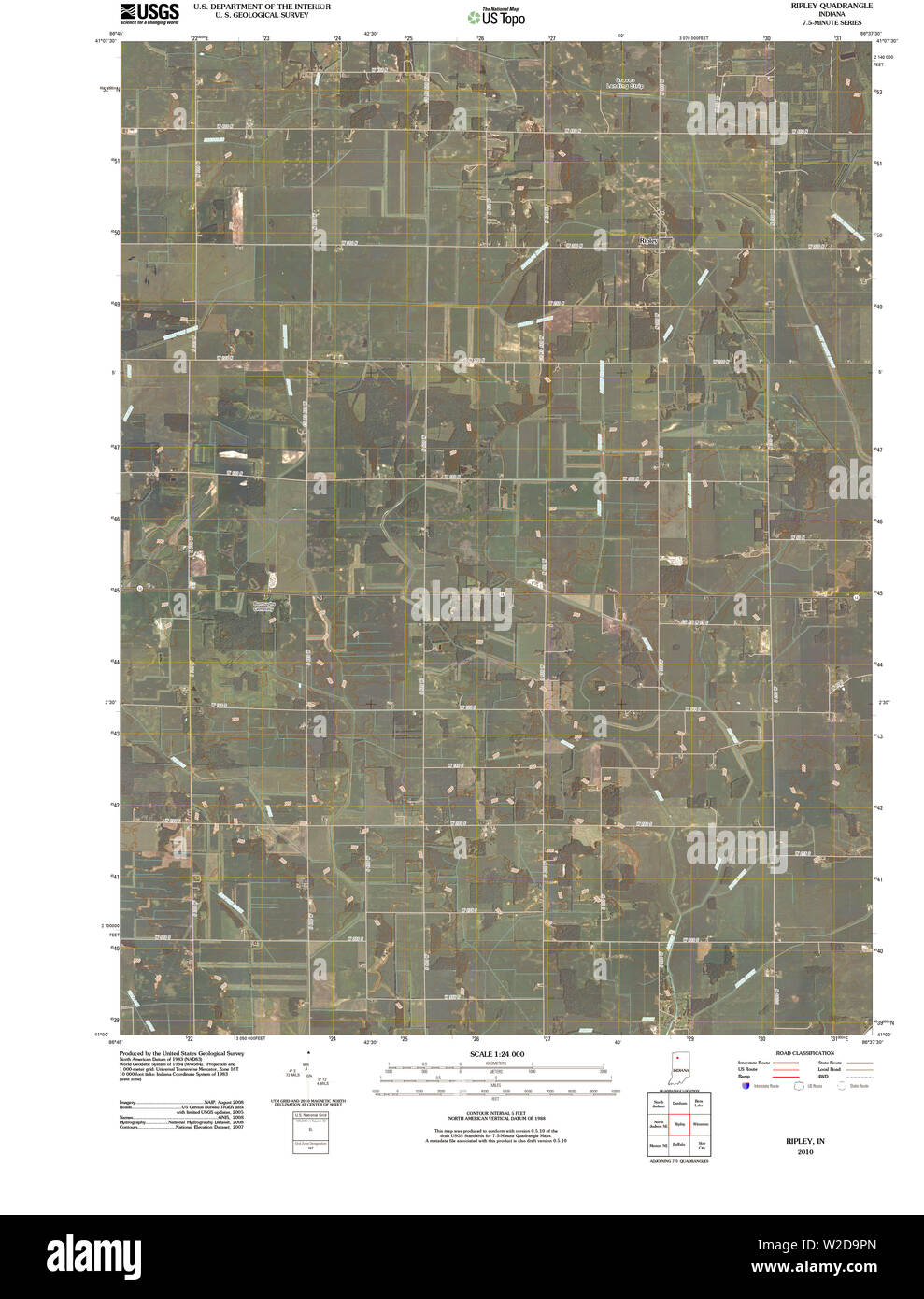 Ripley indiana map hi-res stock photography and images - Alamy