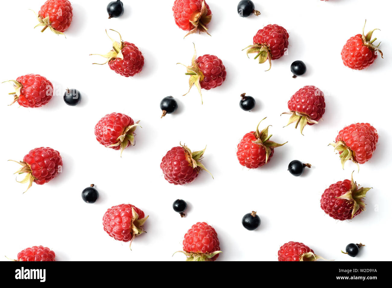 Raspberry berries on white, food background Stock Photo - Alamy