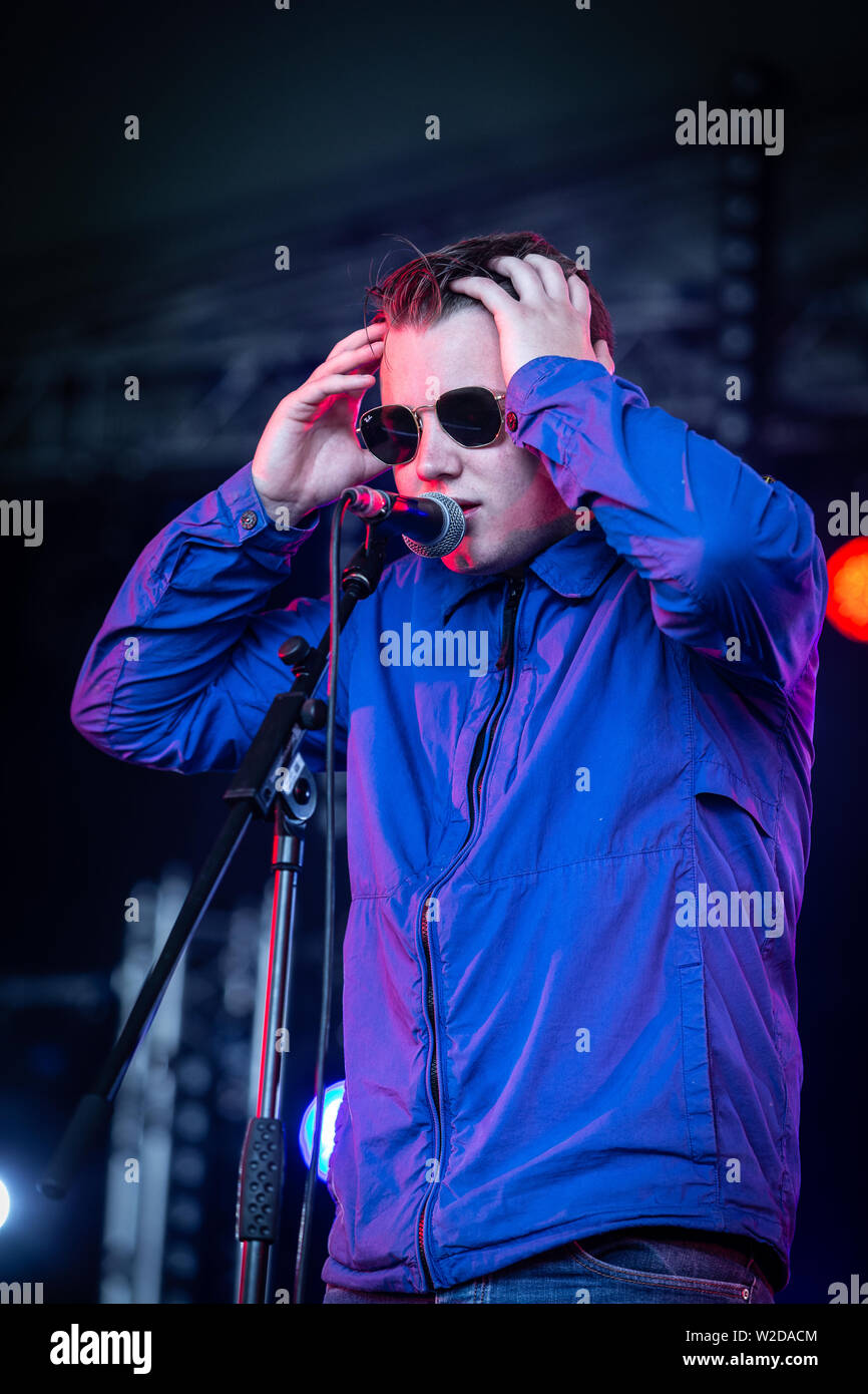 Joe Slater performs live at the 2019 Cornbury Festival, Great Tew ...
